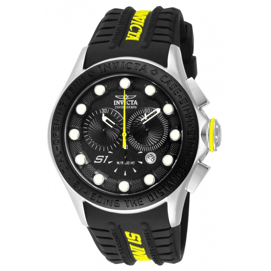 Invicta S1 Rally Black Dial Black Silicone Men's Watch 10838 ...