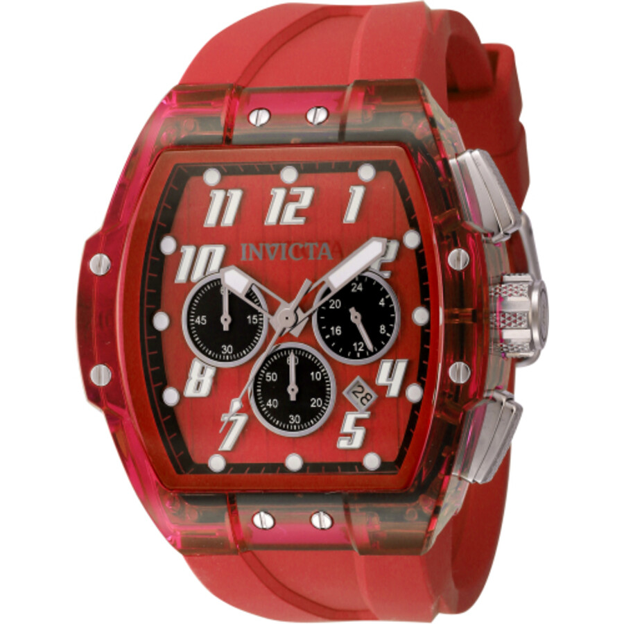 Invicta S1 Rally Chronograph GMT Date Quartz Red Dial Men's Watch 45483 ...