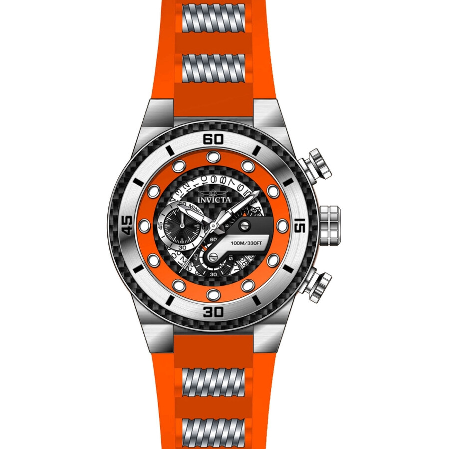 Invicta S1 Rally Red Chronograph Orange Dial Men's Watch 24222 ...