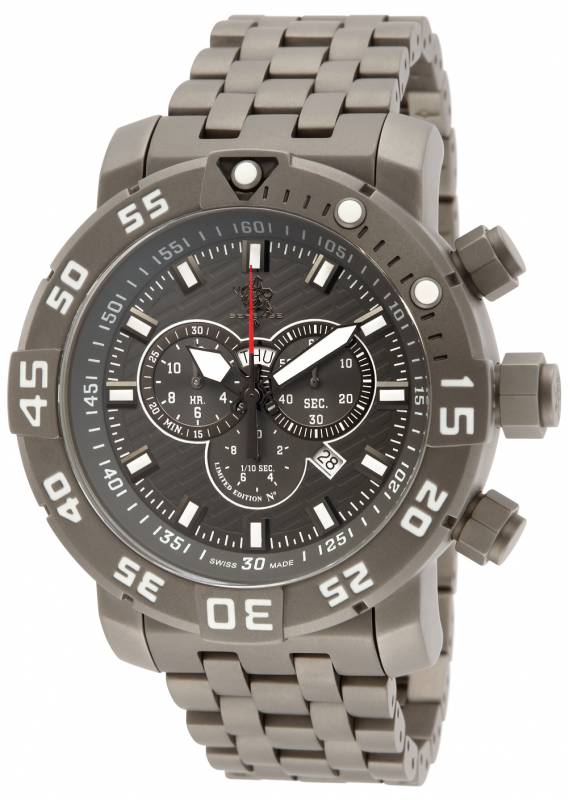 Invicta Sea Base Chronograph Gunmetal Dial Gunmetal Ion-plated Men's ...
