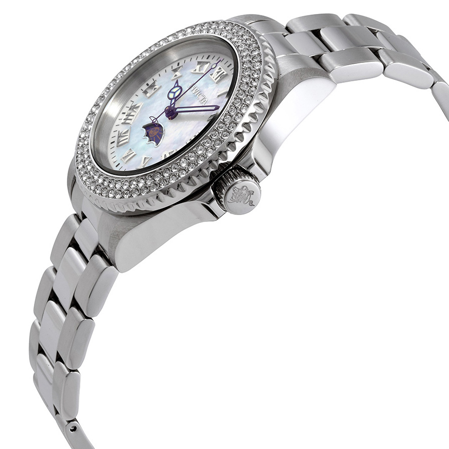 Invicta Sea Base White Mother of Pearl Dial Crystal Ladies Watch 23829 ...