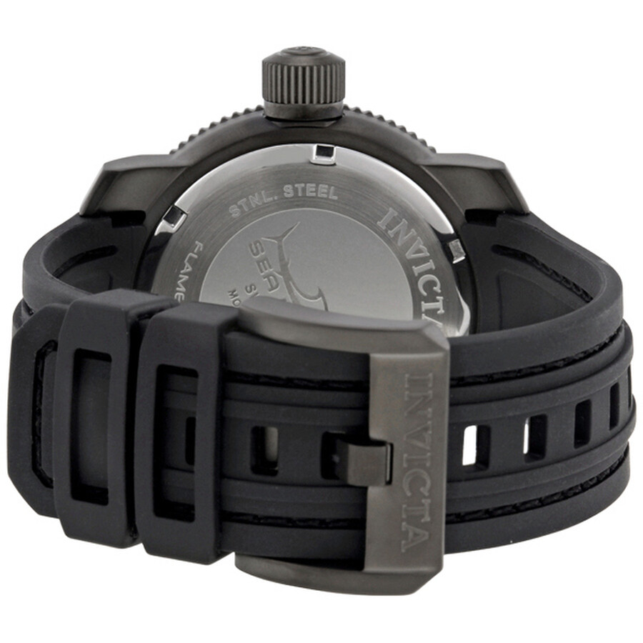 Invicta Sea Hunter Black Dial Black Rubber Men's Watch 1547 - Invicta ...