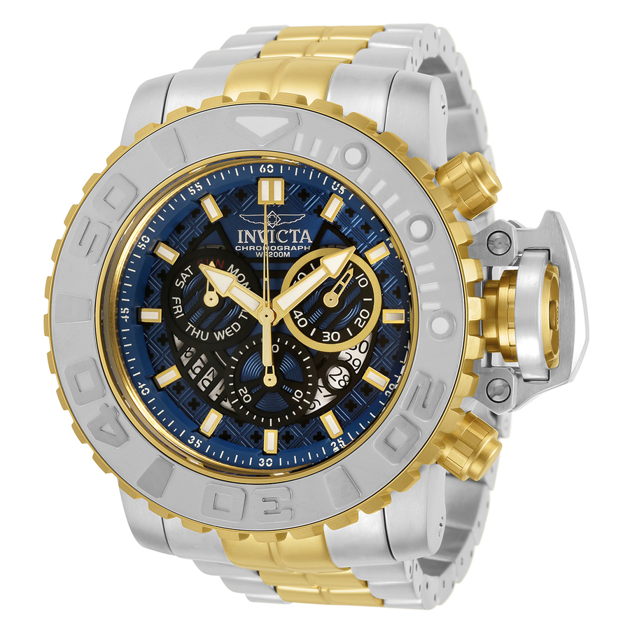Invicta Sea Hunter Blue Dial Two-tone Men's Watch 30907 886678366026 ...