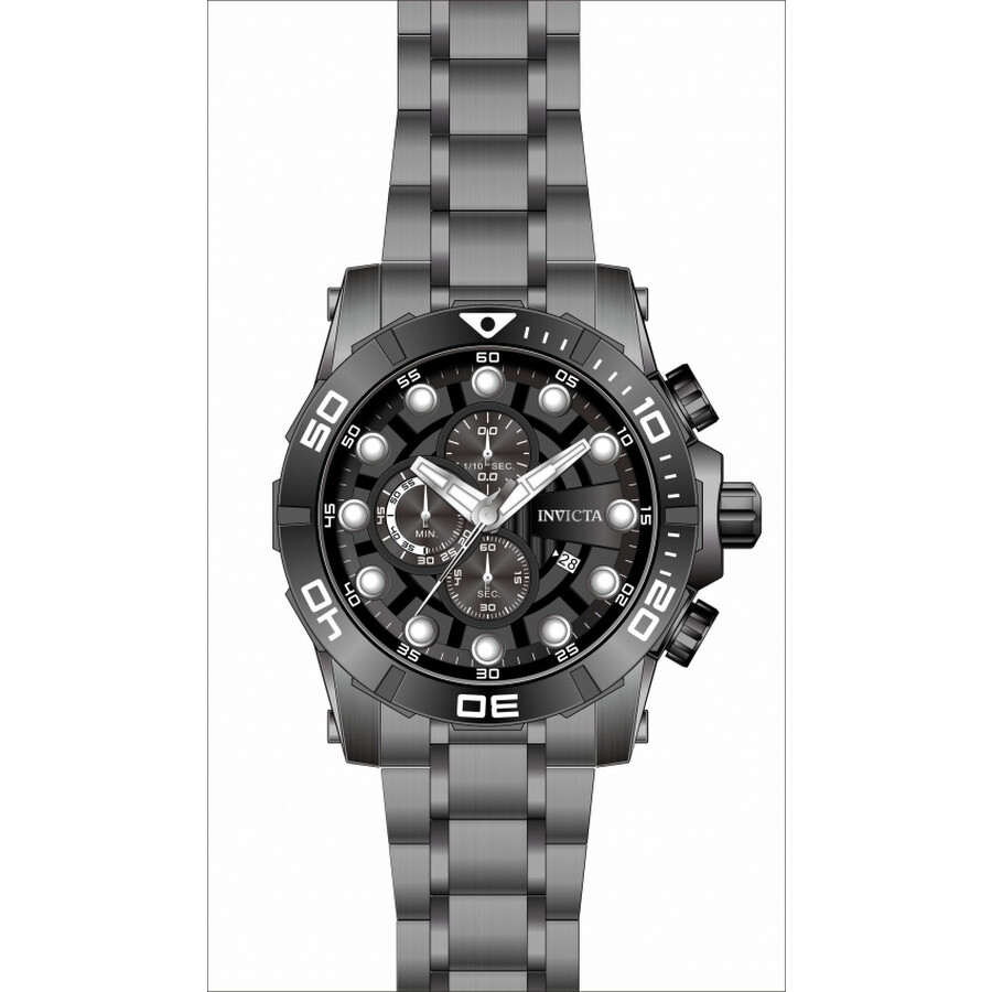Invicta Sea Hunter Chronograph Quartz Black Dial Men's Watch 28268 ...