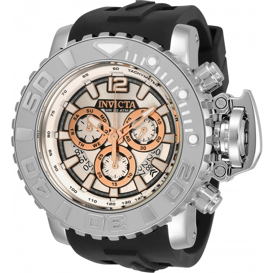 Invicta Sea Hunter Chronograph Quartz Silver Dial Men's Watch 32618 ...