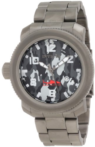 Invicta Sea Hunter Grey Camouflage Dial Gunmetal Stainless Steel Men's ...