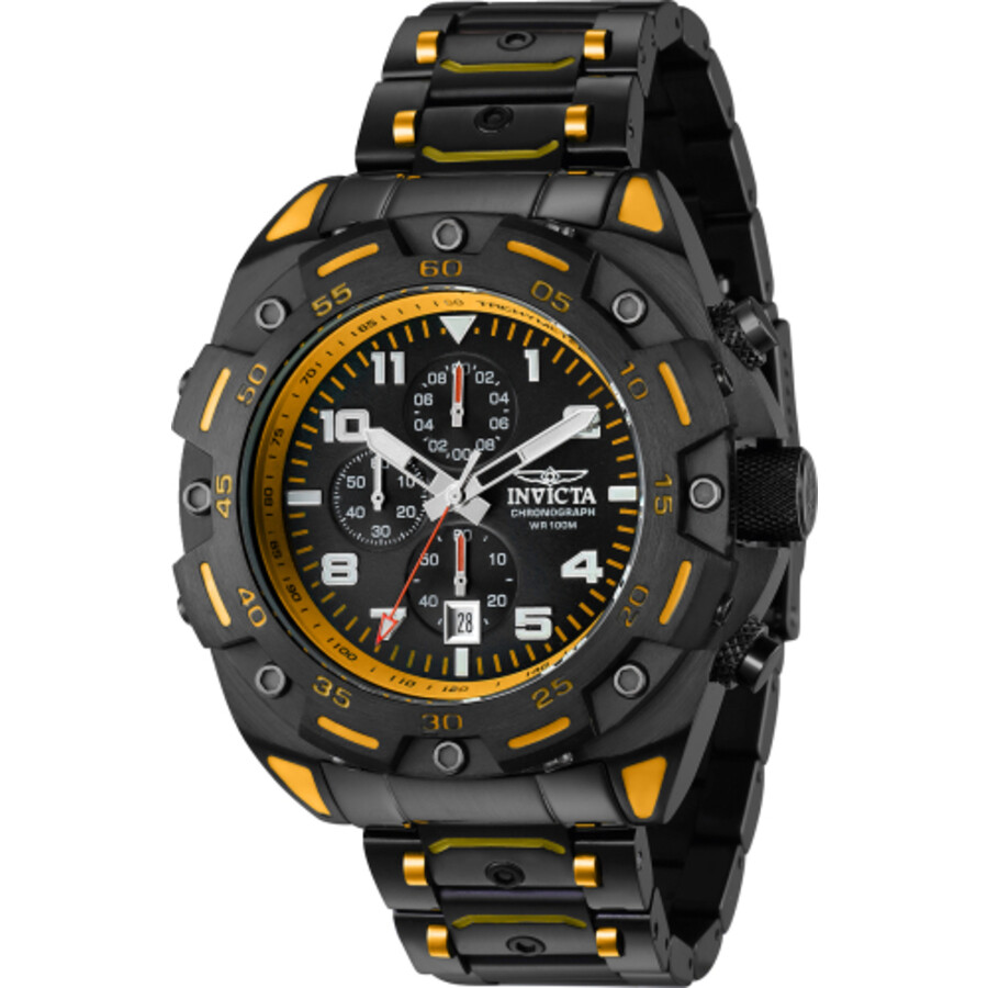 Invicta Sea Monster Chronograph Quartz Black Dial Men's Watch 37663 ...
