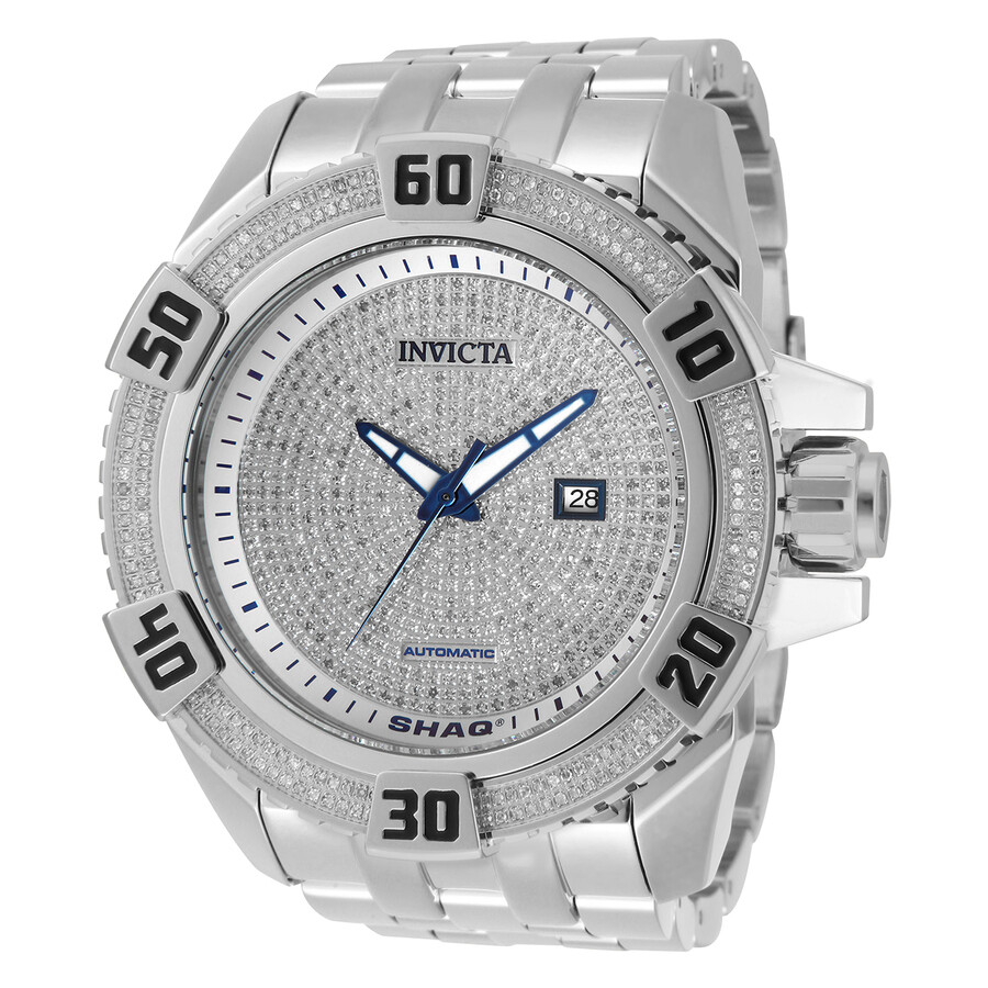 Invicta SHAQ Automatic Crystal Rhodium Dial Men's Watch 33779 ...