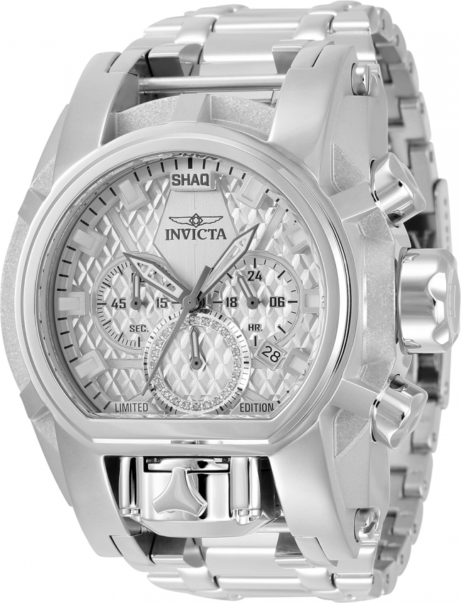 Invicta Shaq Chronograph GMT Quartz Silver Dial Men's Watch 34655 ...