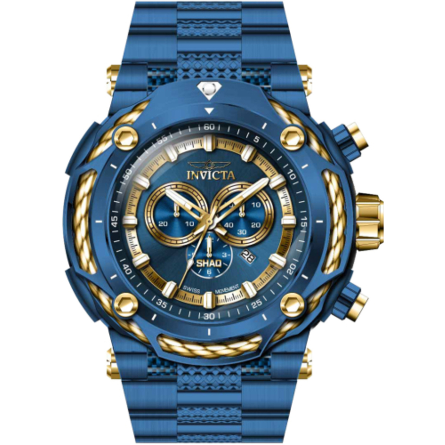 Invicta SHAQ Chronograph Quartz Blue Dial Men's Watch 37022 ...