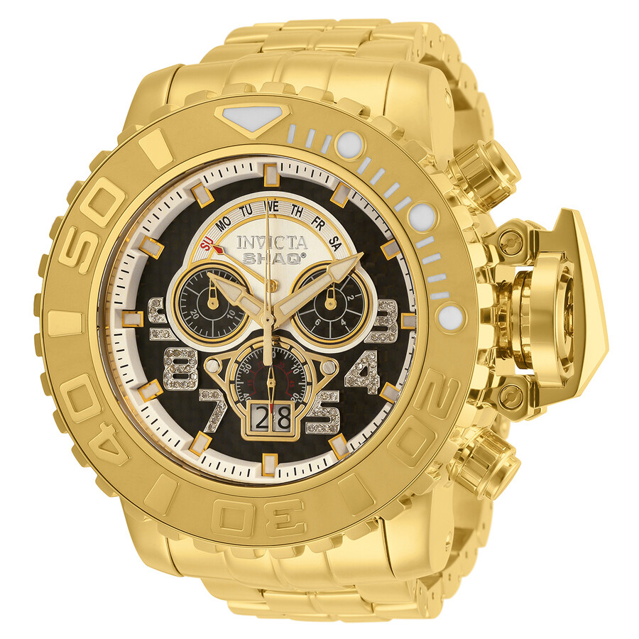 Invicta SHAQ Chronograph Quartz Diamond Black Dial Men's Watch 33730 ...