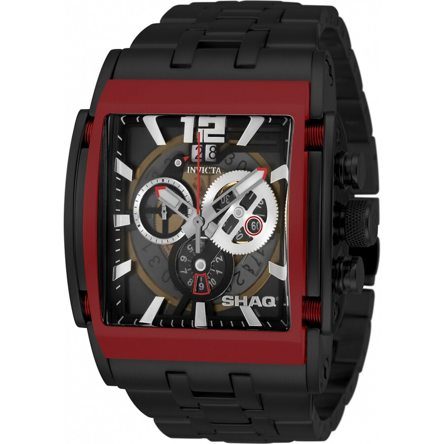 Invicta SHAQ Chronograph Quartz Black Transparent Dial Men's Watch ...