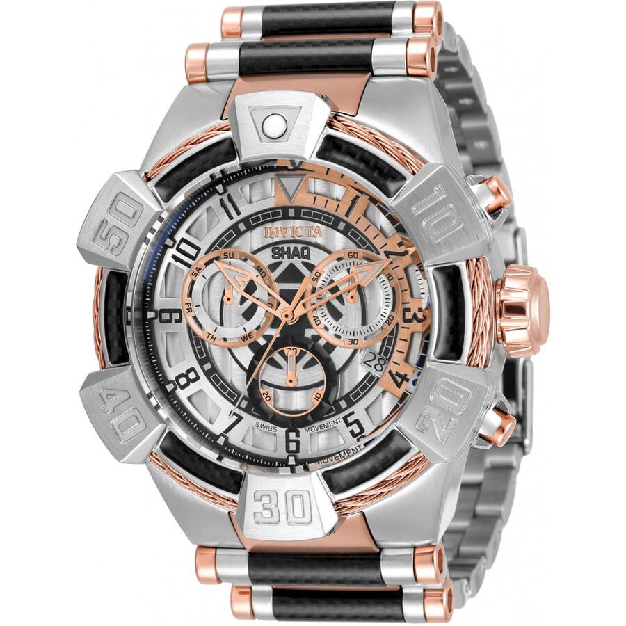 Invicta SHAQ Chronograph Quartz Silver Dial Men's Watch 33678 ...