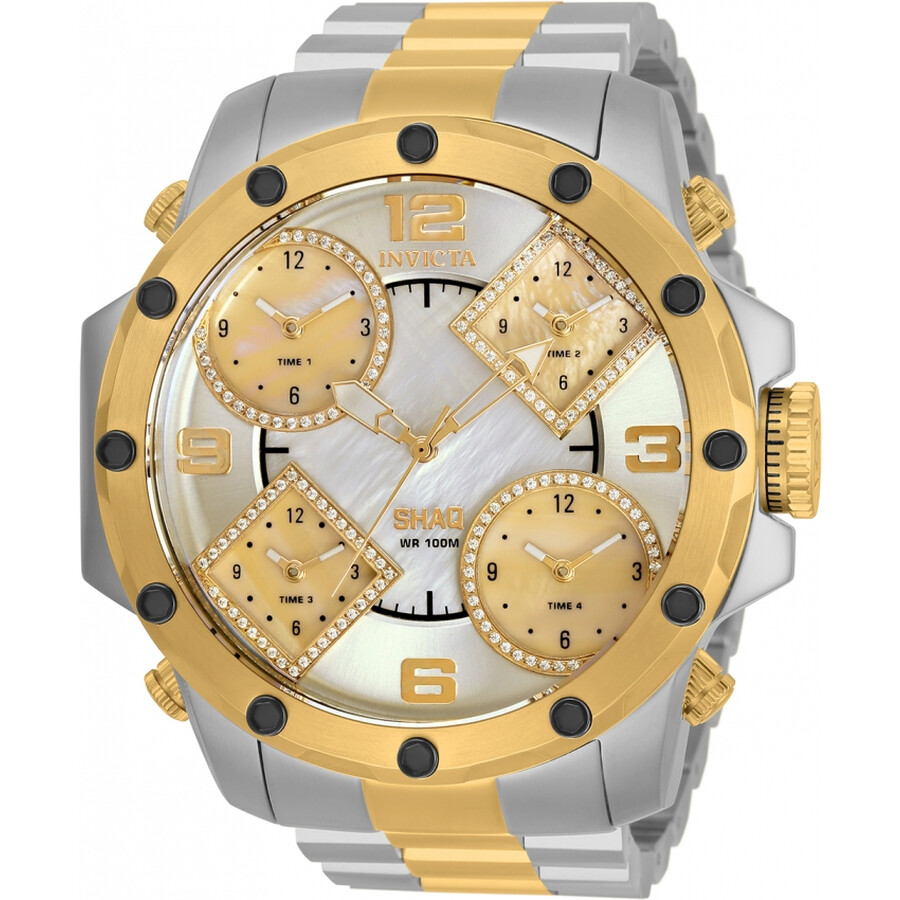 Invicta SHAQ Quartz Silver Dial Two-tone Men's Watch 33869 886678405602 ...