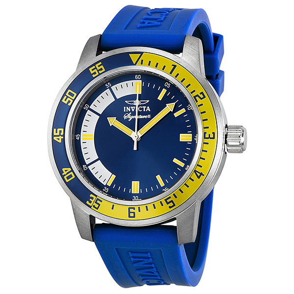 Invicta Signature II Blue Dial Blue Rubber Men's Watch 7461 ...