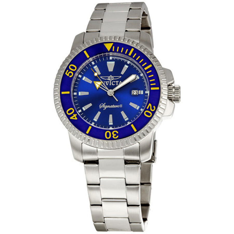 Invicta Signature II Blue Dial Stainless Steel Men's Watch 7286 ...