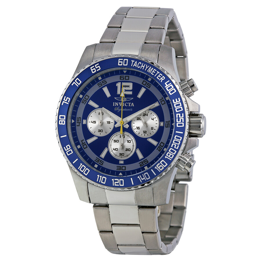 Invicta Signature II Chronograph Blue Dial Men's Watch 7407 ...