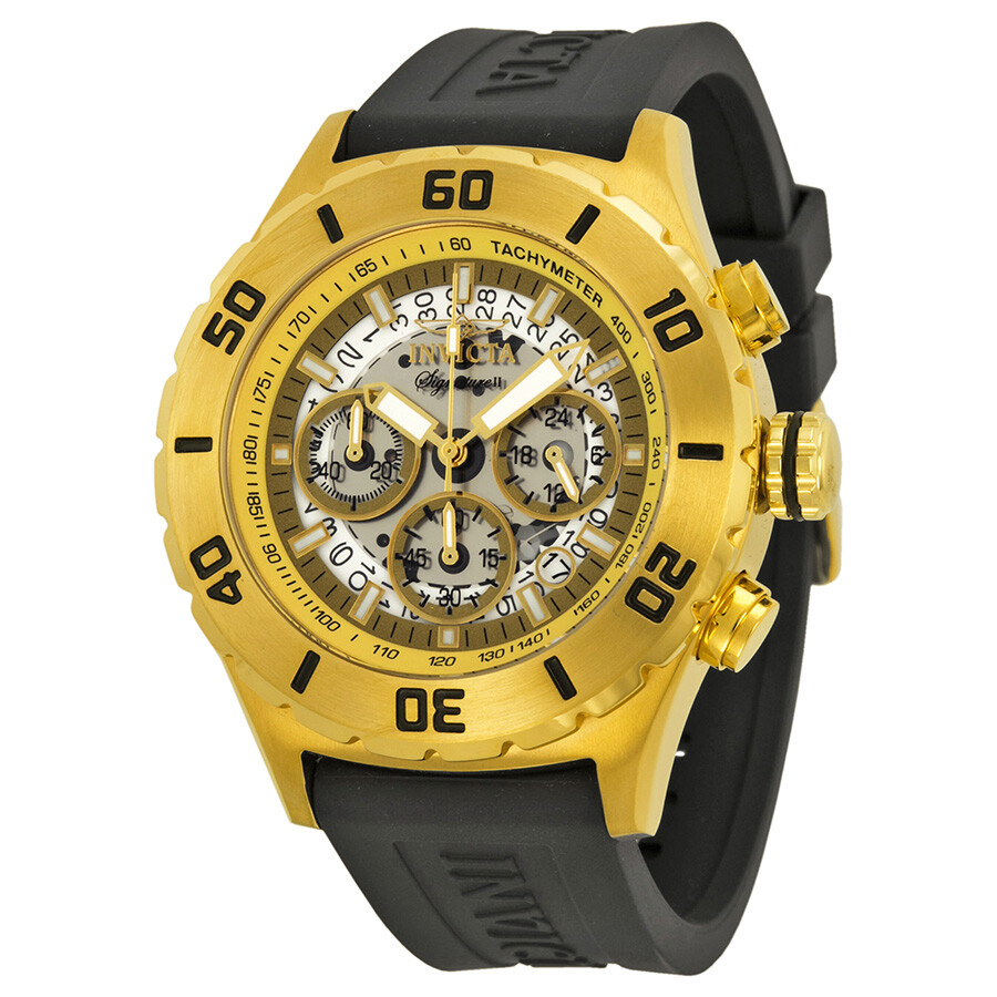 Invicta Signature II Chronograph White Dial Gold-tone Men's Watch 7379 ...