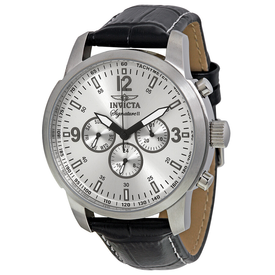 Invicta Signature II Silver Dial Quartz Stainless Steel Men's Watch ...