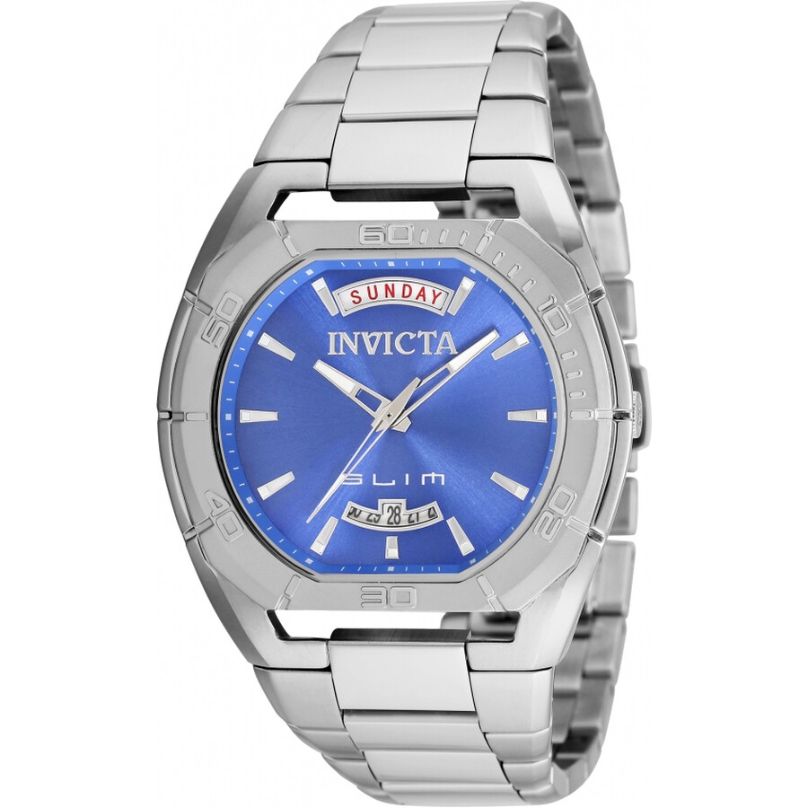 Invicta Slim Quartz Metallic Blue Dial Ladies Watch 36374 886678444366 ...