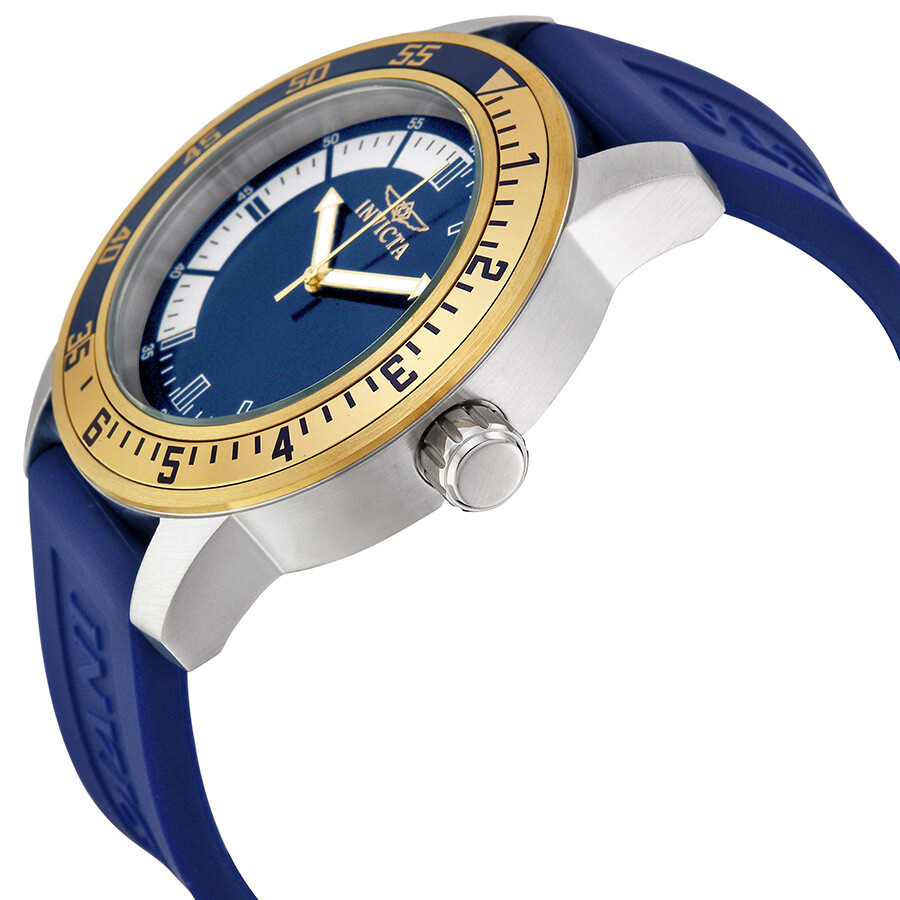 Invicta Specialty Blue Dial Blue Rubber Men's Watch 12847 - Specialty ...