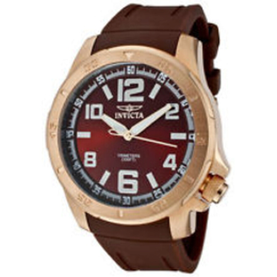 Invicta Specialty Brown Dial Rose Gold-Tone Stainless Steel Men's Watch ...