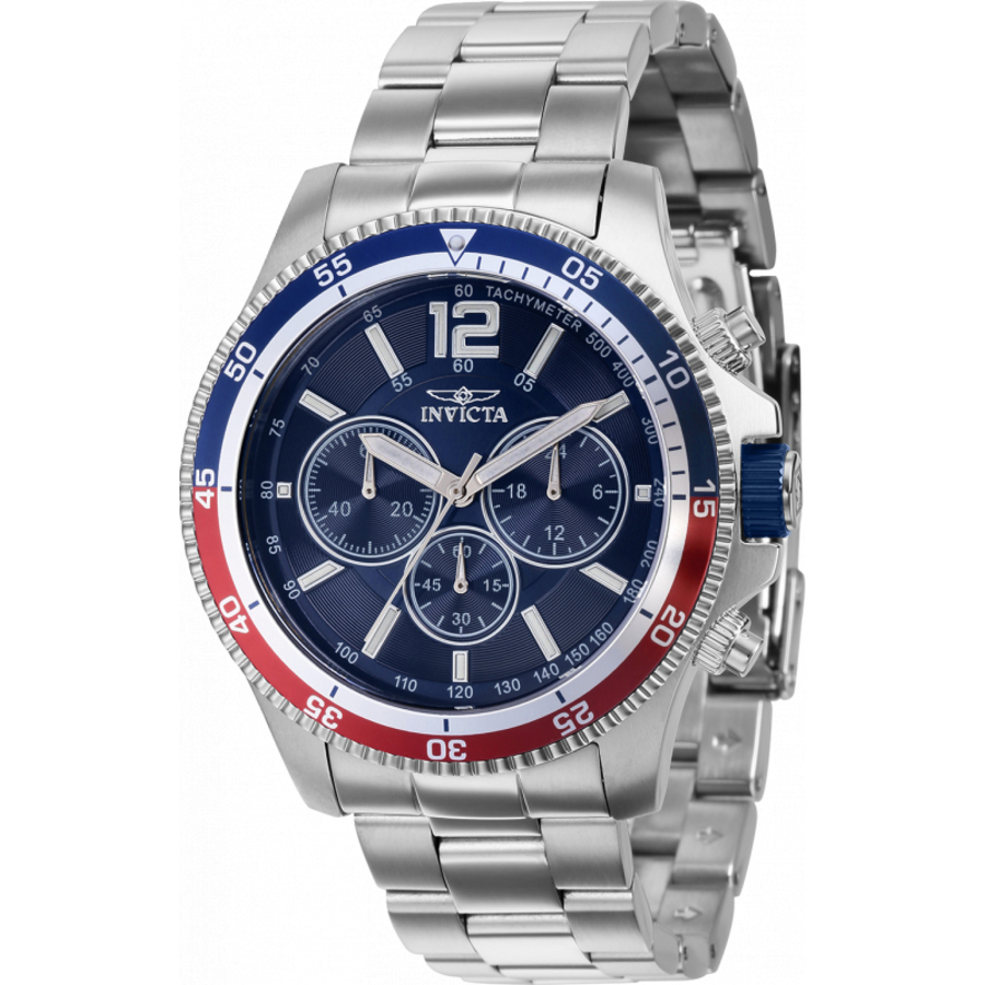 Invicta Specialty Chronograph Blue Dial Pepsi Bezel Men's Watch 36558 ...