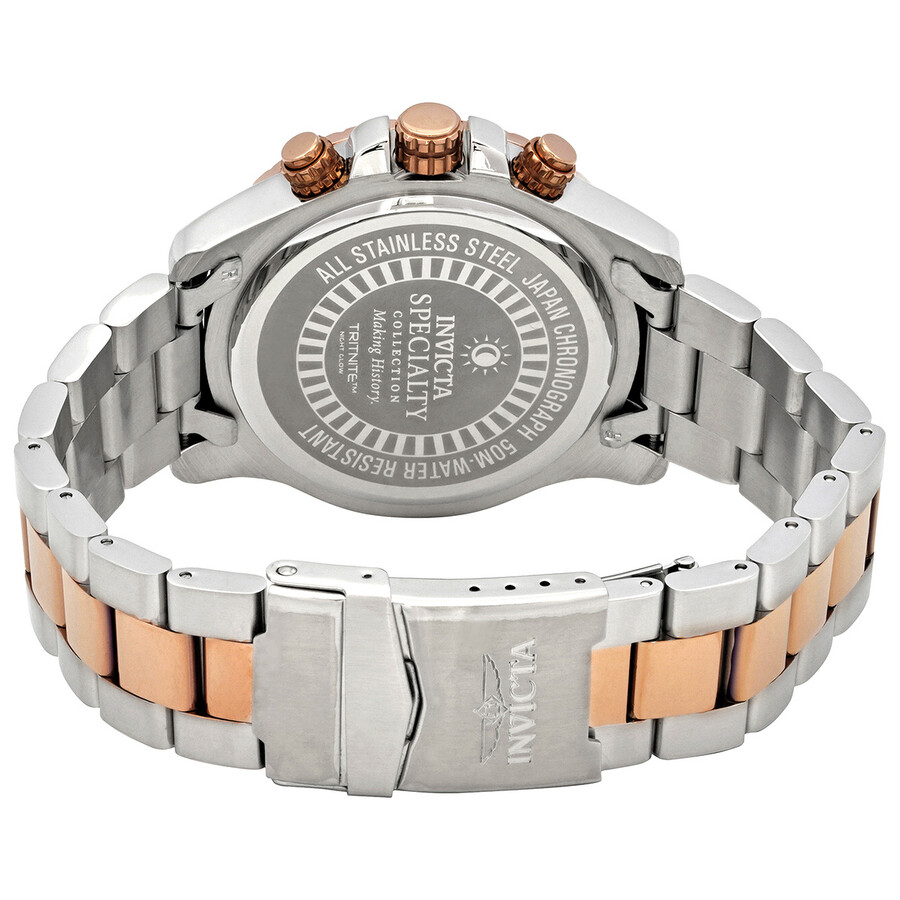 Invicta Specialty Chronograph Black Dial Stainless Steel Men's Watch ...