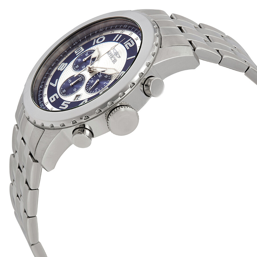 Invicta Specialty Chronograph Blue and Silver Dial Men's Watch 19462 ...