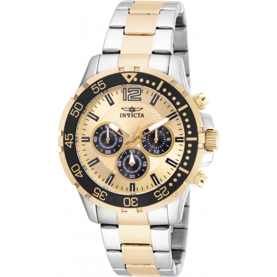 Invicta Specialty Chronograph Gold Dial Men's Watch 16288 886678213467 ...