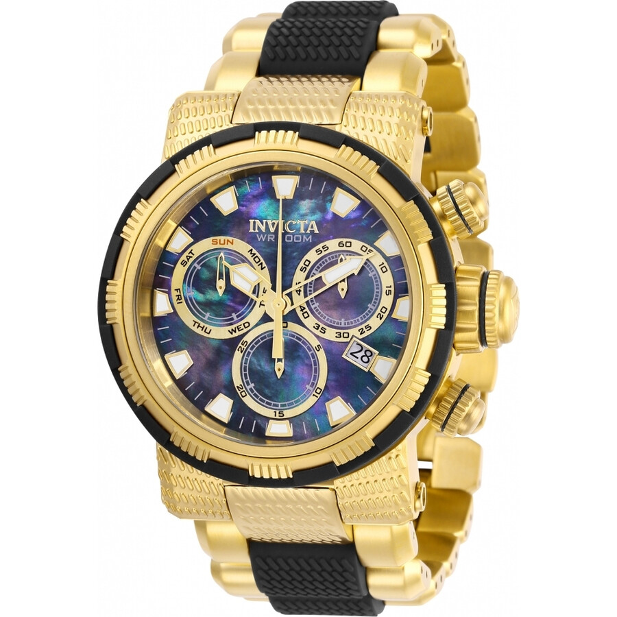Invicta Specialty Chronograph Black Mother of Pearl Dial Men's Watch ...