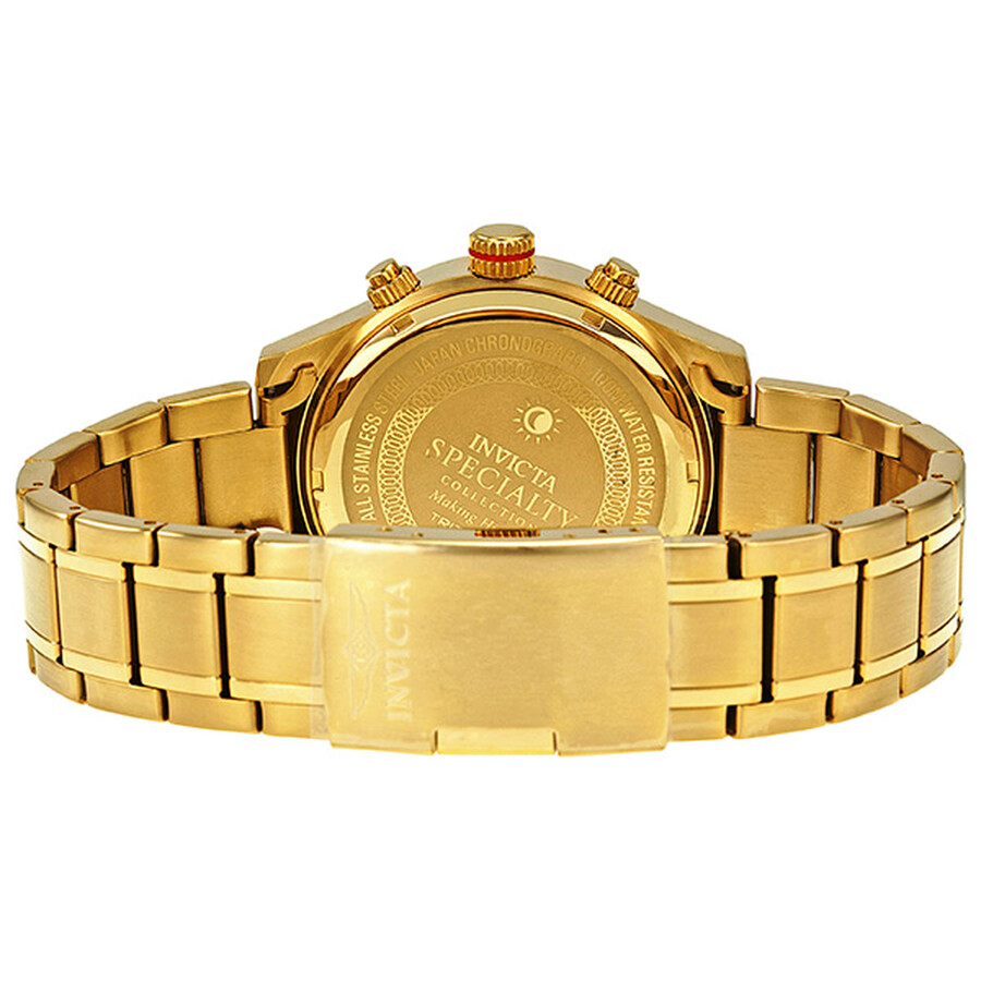 Invicta Specialty Classic Chronograph Red Dial Gold-tone Men's Watch ...