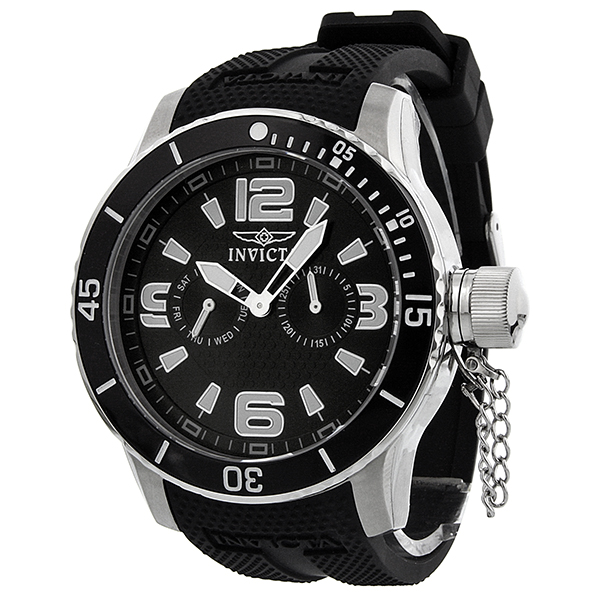 Invicta Specialty Corduba Black Dial Steel Rubber Strap Men's Watch ...
