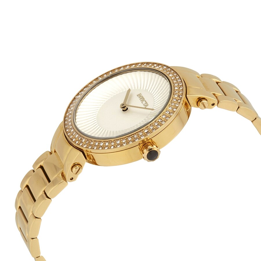 Invicta Specialty Crystal White Dial Gold-tone Ladies Watch 27004 ...