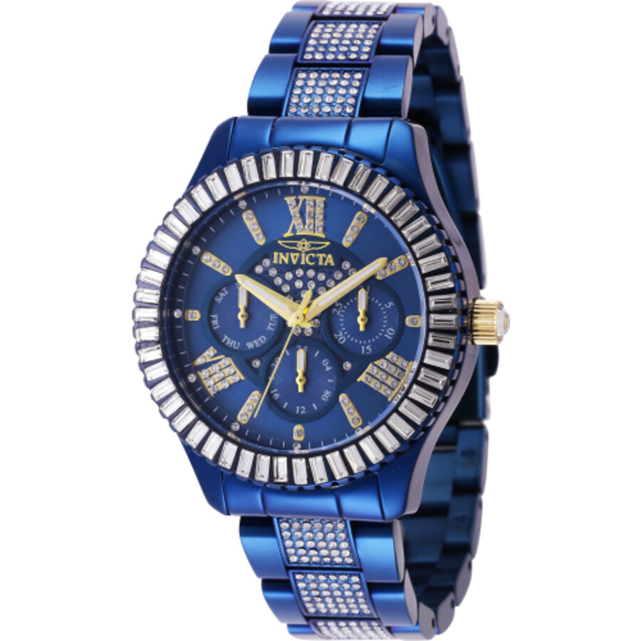 Invicta Specialty GMT Quartz Crystal Blue Dial Ladies Watch 44245 ...