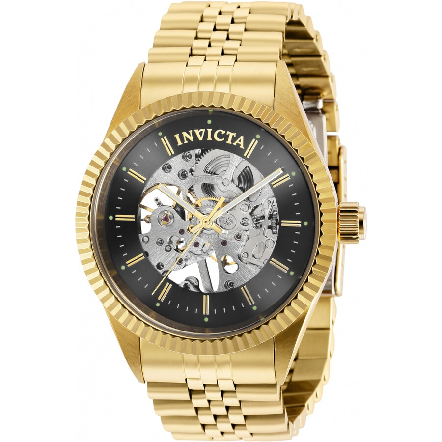 Invicta Specialty Hand Wind BlackSkeleton Dial Men's Watch 36442 ...