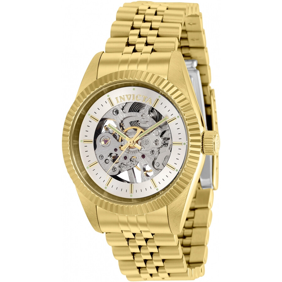 Invicta Specialty Hand Wind Silver Skeleton Dial Ladies Watch 36451 ...