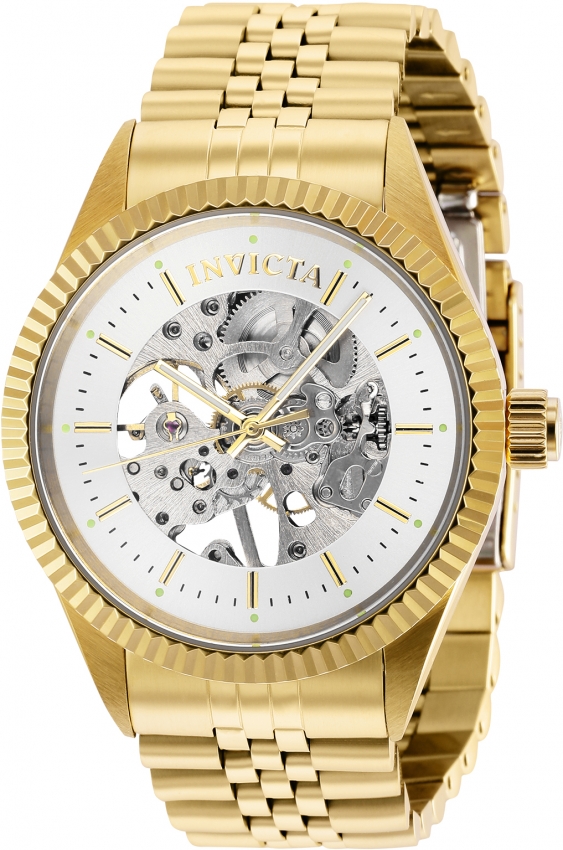 Invicta Specialty Hand Wind Silver Skeleton Dial Men's Watch 36441 ...