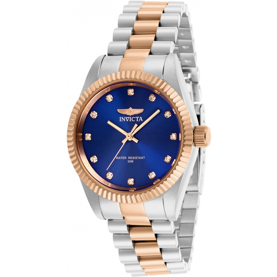 Invicta Specialty Quartz Crystal Blue Dial Ladies Watch 29512 ...
