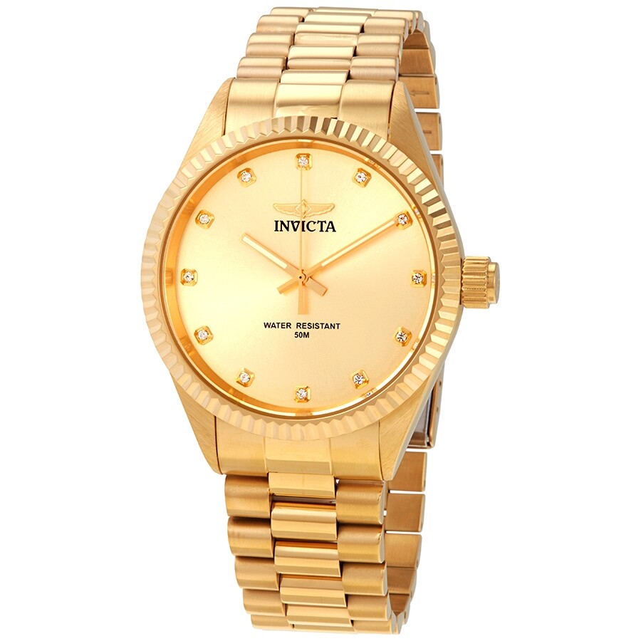 Invicta Specialty Quartz Crystal Gold Dial Men's Watch 29504 ...