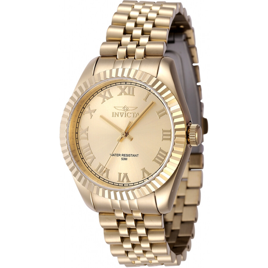 Invicta Specialty Quartz Gold Dial Ladies Watch 47418 886678629138 ...