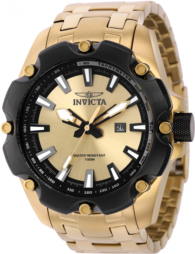 Invicta Specialty Quartz Gold Dial Men's Watch 36699 886678449651 ...