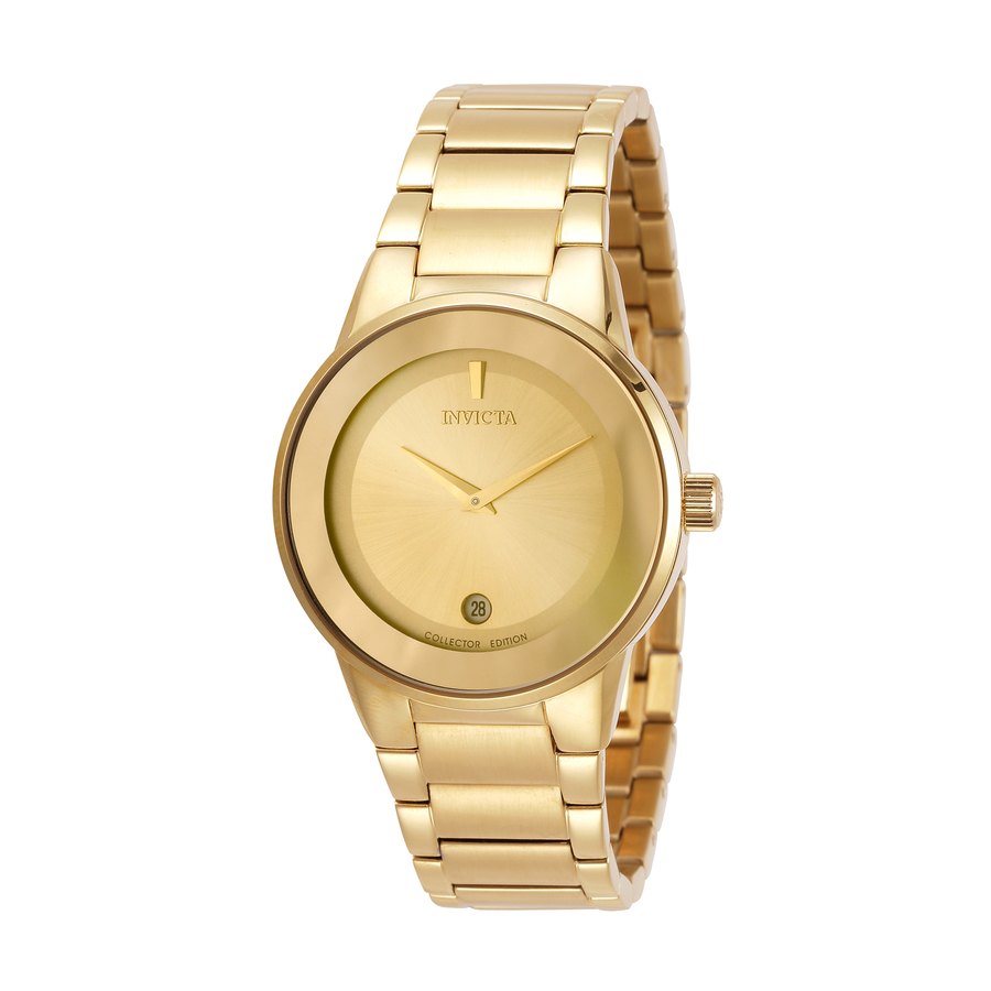 Invicta Specialty Quartz Gold Dial Yellow Gold-tone Ladies Watch 30538 ...