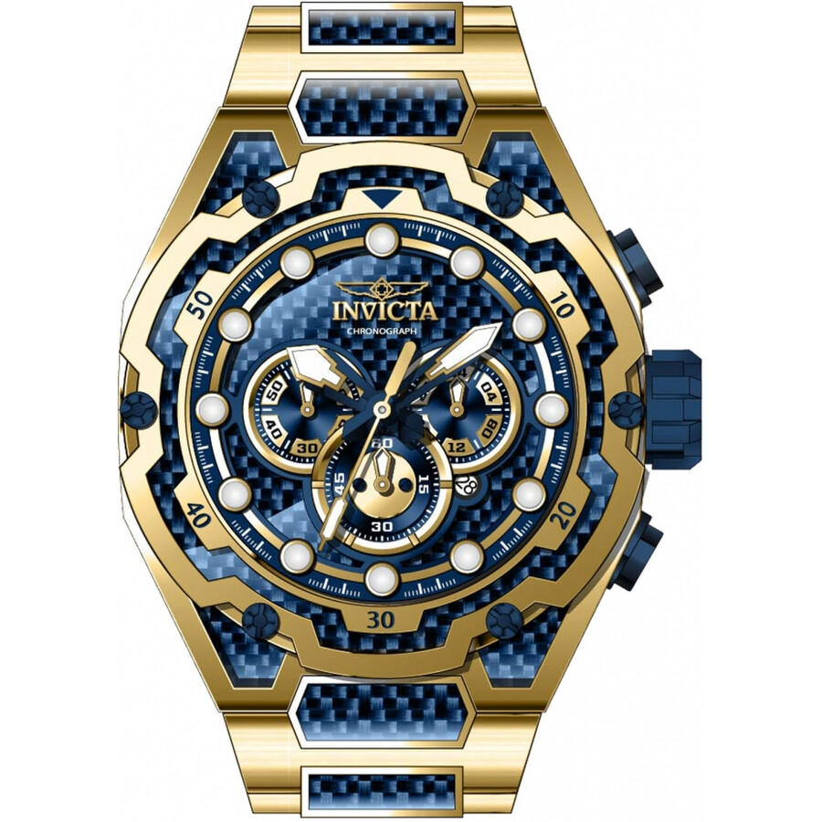 Invicta Speedway Chronograph GMT Quartz Blue Dial Men's Watch 36083 ...