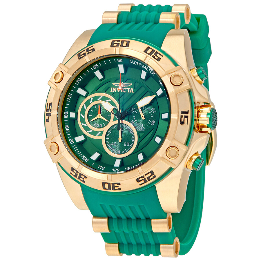 Invicta Speedway Chronograph Green Dial Two-Tone Men's Watch 25509 ...