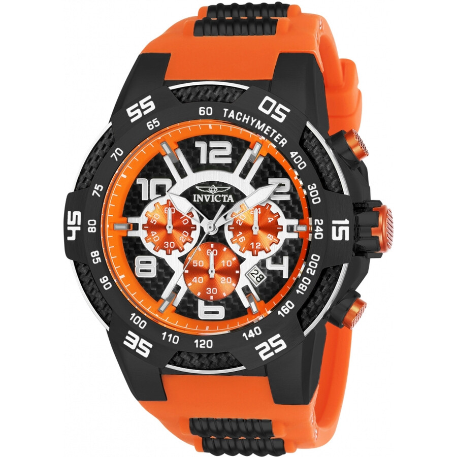Invicta Speedway Chronograph Orange and Black Dial Men's Watch 24235 ...