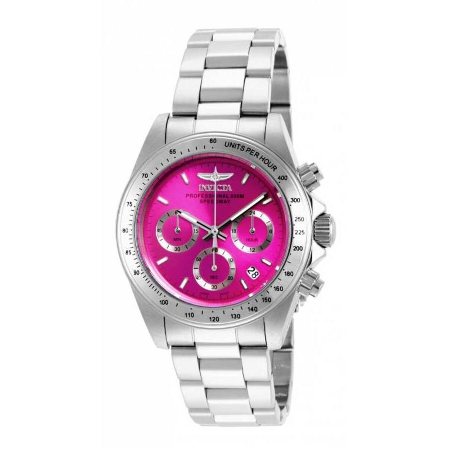 Invicta Speedway Chronograph Quartz Pink Dial Watch 16654 886678203994 ...