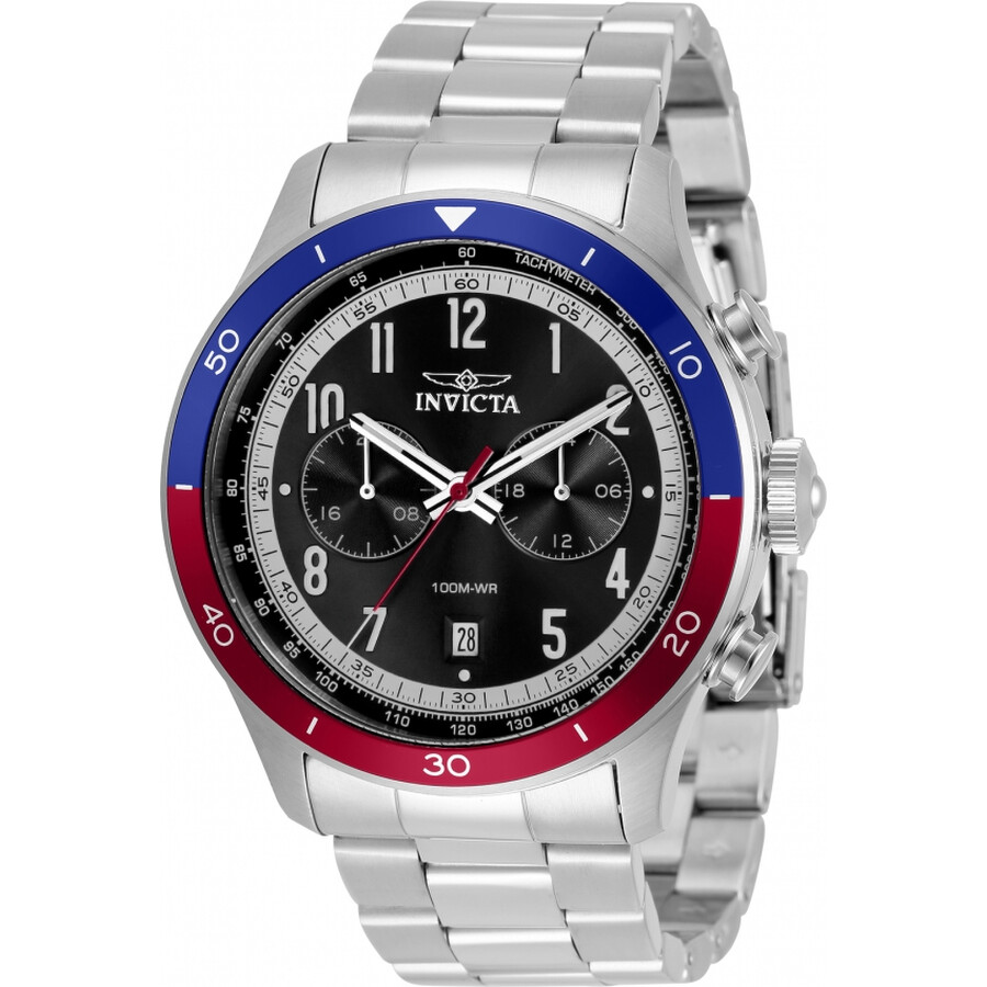 Invicta Speedway Quartz Black Dial Pepsi Bezel Men's Watch 33964 ...