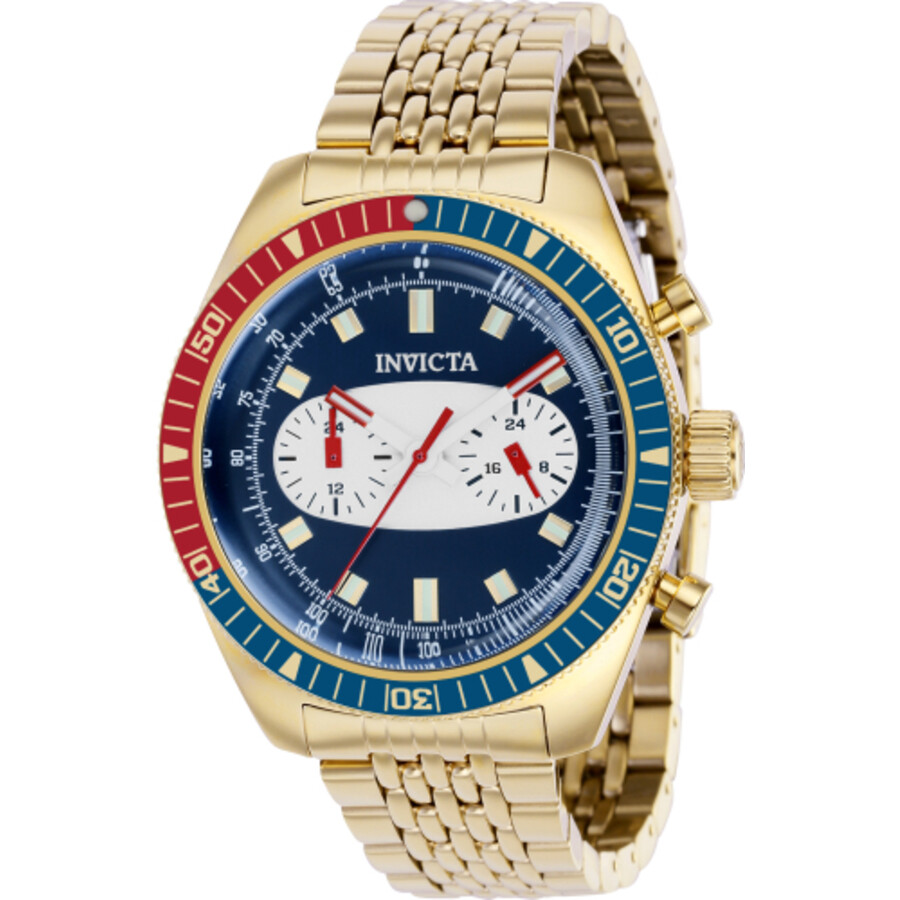 Invicta Speedway World Time Quartz Blue Dial Pepsi Bezel Men's Watch ...