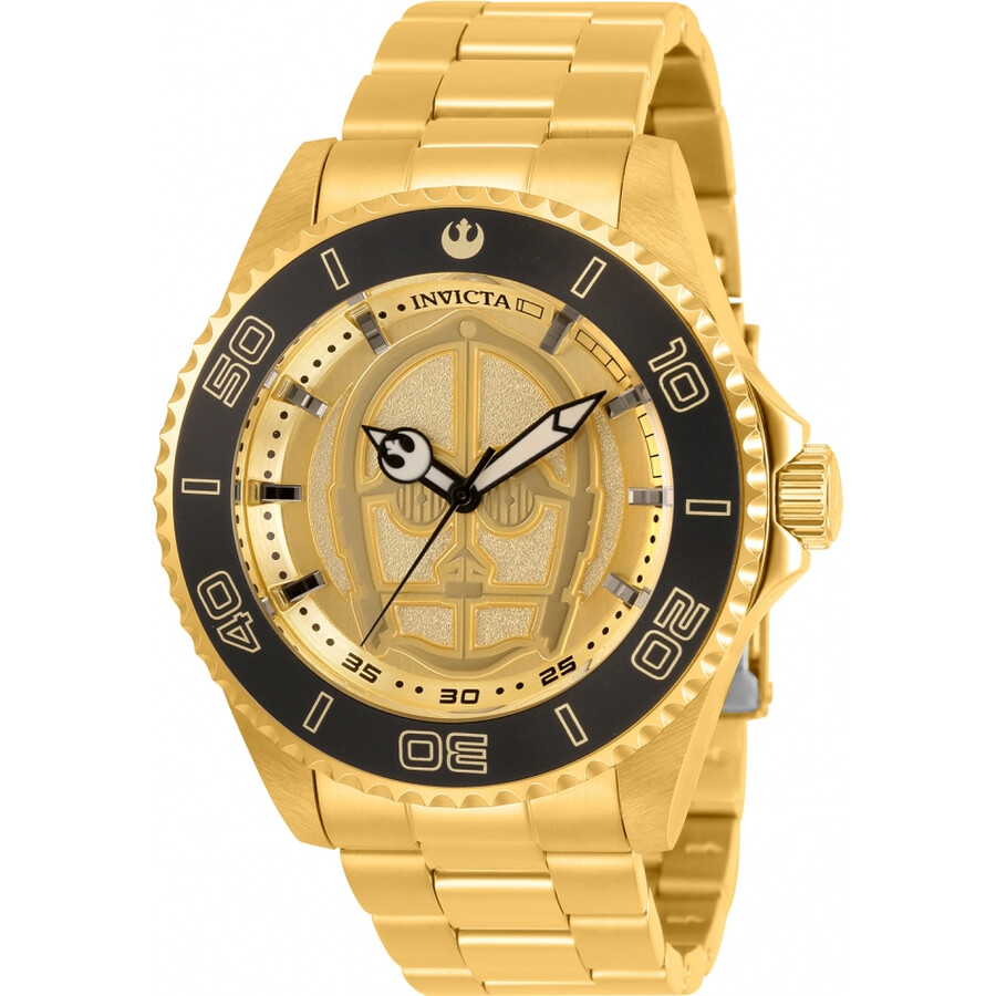 Invicta Star Wars C-3PO Quartz Gold Dial Men's Watch 31244 886678369416 ...